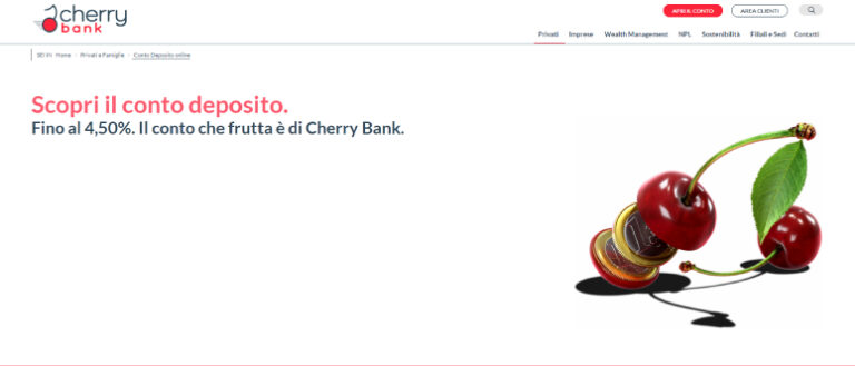 Conto deposito Cherry Bank: recensione e opinioni 2025