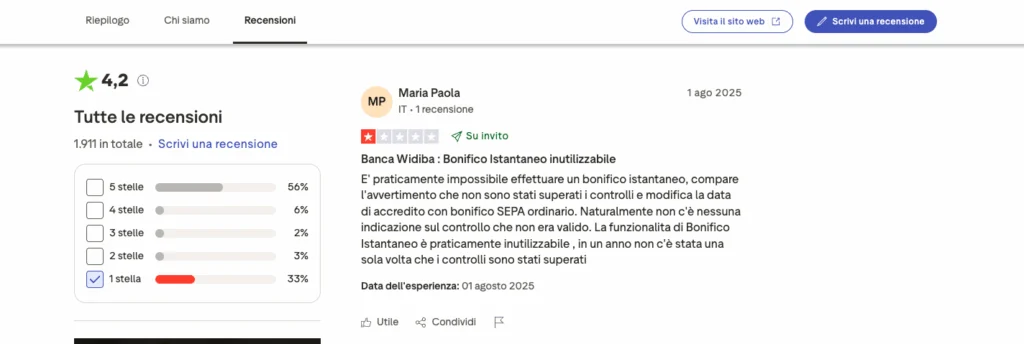 Banca Widiba: recensioni e costi 2025
